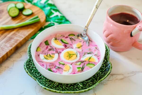 Šaltibarščiai (Lithuanian Pink Soup) | theseasidecalls.com
